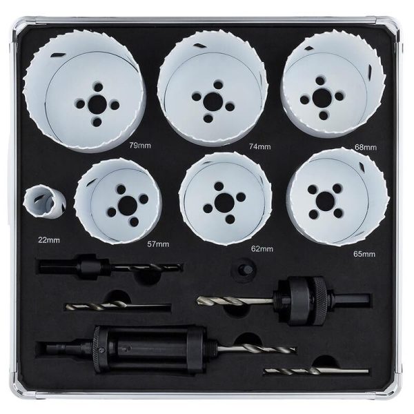 Køb Hulsavesæt Ø22-79 mm HSS Bi-Metal hos Smedjeriet.dk