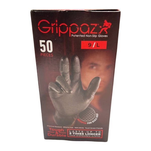 Grippaz 246 Nitril Handske 50 STK (SORT) - Smedjeriet ApS
